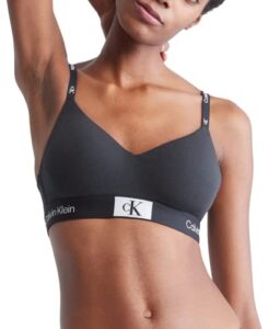 calvin klein women’s 1996 cotton lightly lined bralette, black