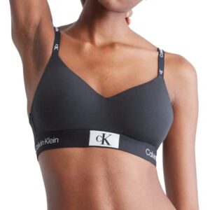 Calvin Klein Women's 1996 Cotton Lightly Lined Bralette, Black