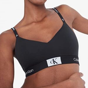 Calvin Klein Women's 1996 Cotton Lightly Lined Bralette, Black