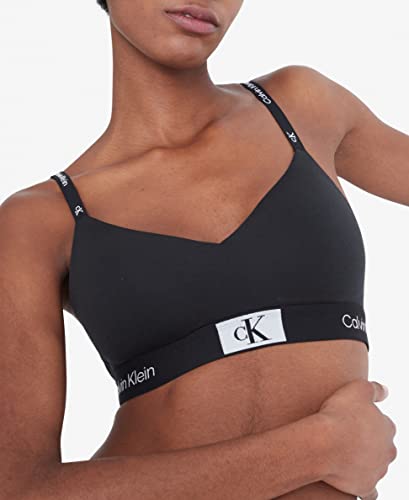 Calvin Klein Women's 1996 Cotton Lightly Lined Bralette, Black