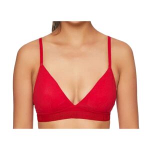 calvin klein women`s monochrome lightly lined bralette (large, red(qp2513-603)/r)