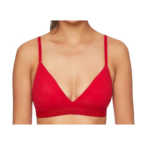 Calvin Klein Women`s Monochrome Lightly Lined Bralette (Large, Red(QP2513-603)/R)