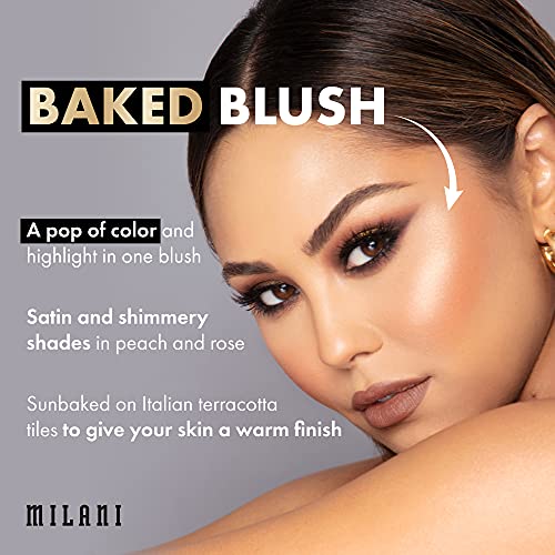 Milani Baked Blush - Bellissimo Bronze (0.12 Ounce) Cruelty-Free Powder Blush - Shape, Contour & Highlight Face for a Shimmery or Matte Finish