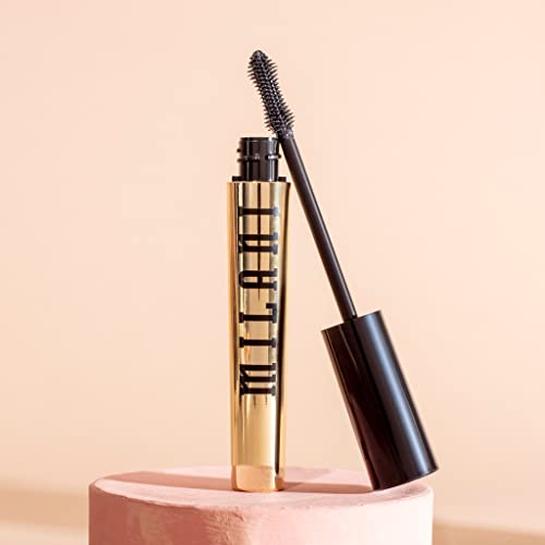 Milani Highly Rated Anti-Gravity Black Mascara with Castor Oil and Molded Hourglass Shaped Brush - 1 Pack