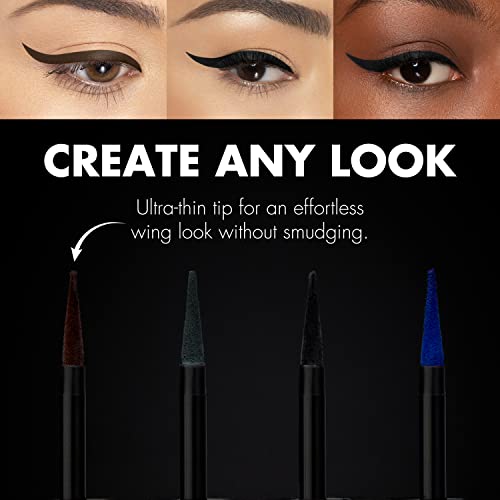 Milani Stay Put Matte Liquid Eyeliner - Liquid Eyeliner Pen, Long Lasting & Smudgeproof Makeup Pen Black