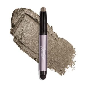 julep eyeshadow 101 crème to powder waterproof eyeshadow stick, galaxy grey metallic