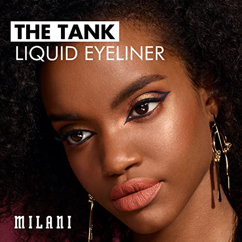 Milani The Tank Liquid Eyeliner - No-Skip Liquid Eyeliner Pen, Waterproof Formula, Makeup Pen Black, Long Lasting & Smudgeproof