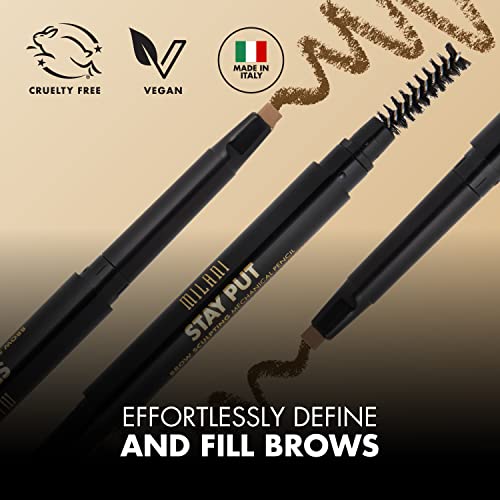 Milani Stay Put Brow Sculpting Mechanical Pencil - Espresso (0.01 Ounce) Cruelty-Free Long-Lasting Eyebrow Pencil that Defines and Shapes Brows