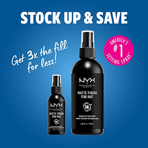 NYX PROFESSIONAL MAKEUP Makeup Setting Spray - Matte Finish, Long-Lasting Vegan Formula (Packaging May Vary)