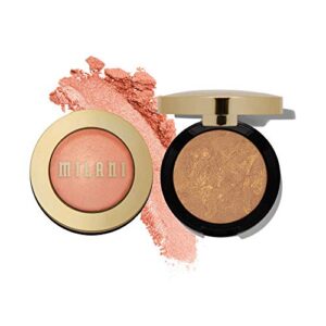 milani baked blush and bronzer duo- luminoso blush and glow bronzer combo