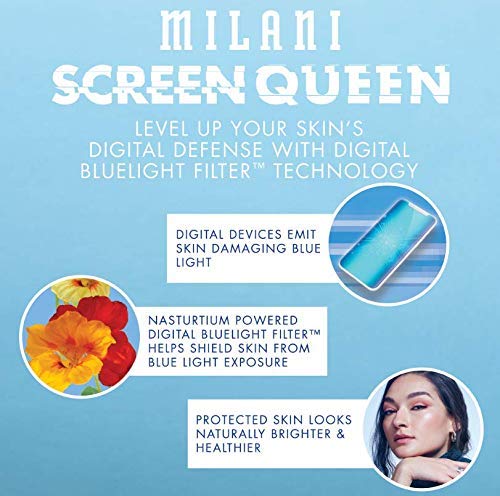 Milani Screen Queen Liquid Foundation Makeup - Cruelty Free Foundation With Digital Bluelight Filter Technology (Soft Chai)