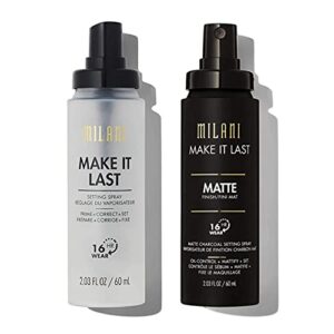 milani setting spray long lasting & charcoal matte