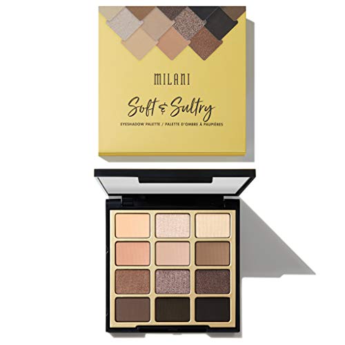 Milani Soft & Sultry Eyeshadow Palette (0.48 Ounce) 12 Cruelty-Free Smoky Matte & Metallic Eyeshadow Colors for Long-Lasting Wear