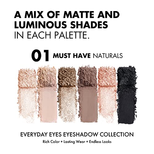 Milani Everyday Eyes Eyeshadow Palette - Must Have Naturals (0.21 Ounce) 6 Cruelty-Free Matte or Metallic Eyeshadow Colors to Contour & Highlight