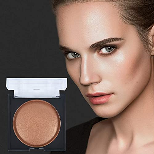 OBLHER B Sun Goes Down Bronzer Lightweight Bronzer Powder Shimmer Bronzing Powder Retouching Facial Contours Bronzer Fine, Lightweight Bronzer Powder Makeup Waterproof and Sweatproof 2.7oz E9503-02