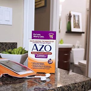 AZO Bladder Control with Go-Less® & Weight Management Dietary Supplement | Helps Reduce Occasional Urgency* | Promotes Healthy Metabolism* | Supports a Good Night’s Sleep* | 48 Capsules