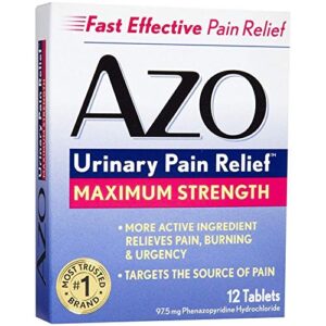 azo standard max strength 12 tablets