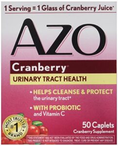 azo cranberry for healthy urinary tract with immune boosting probiotic & vitamin c – 50 tab