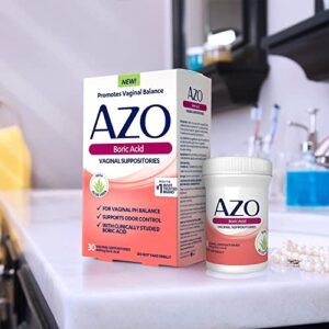 AZO Boric Acid Vaginal Suppositories, 30 Count + AZO Dual Protection, 30 Count, Urinary + Vaginal Support*