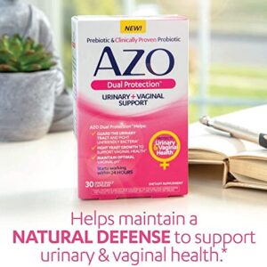 AZO Boric Acid Vaginal Suppositories, 30 Count + AZO Dual Protection, 30 Count, Urinary + Vaginal Support*