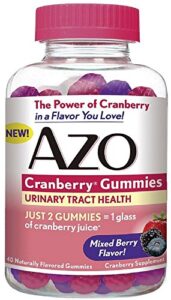 azo cranberry gummies urinary tract health, mixed berry 40 ea (pack of 4)