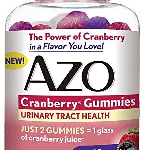 AZO Cranberry Gummies Urinary Tract Health, Mixed Berry 40 ea (Pack of 4)