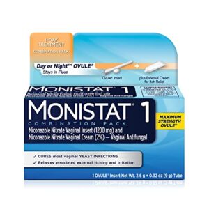 monistat 1-dose yeast infection treatment for women, 1 ovule insert & external itch cream