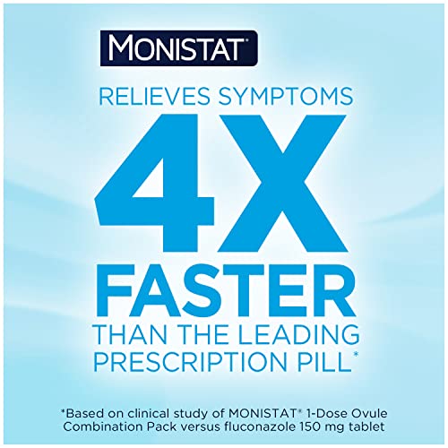 MONISTAT 1-Dose Yeast Infection Treatment For Women, 1 Ovule Insert & External Itch Cream