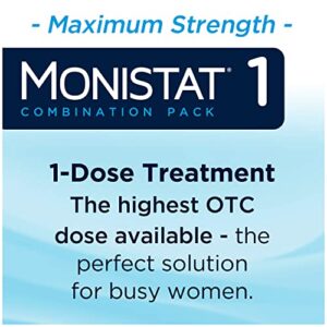 MONISTAT 1-Dose Yeast Infection Treatment For Women, 1 Ovule Insert & External Itch Cream