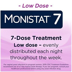 MONISTAT 7-Dose Yeast Infection Treatment, 7 Disposable Applicators & 1 Cream Tube