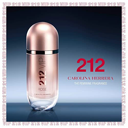 Carolina Herrera 212 Vip Rose Fragrance For Women - Notes Of Bubbly Rosé - Seductive Peach Blossom - Fresh, Elegant And Dynamic - Day And Night Wear - Sensual And Feminine Scent - Edp Spray - 2.7 Oz