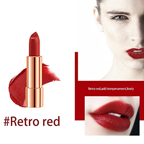 Gireatick Matte Lipstick Makeup Set for Woman, 3pcs Long Lasting Velvet Lipstick in One Glamour Chain Bag, Non-Stick Cup Red Lipstick, Not Fade Waterproof, Color Sensational Lipstick set, Lip Kit Gift Set