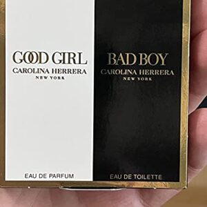 Carolina Herrera Good Girl EDP & Bad Boy EDT Sample Set Spray Vial 1.5 ml 0.05FL oz each