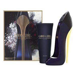 carolina herrera good girl for women gift set (eau de parfum spray 2.7 oz.+ body/lotion 3.4.oz) , blue