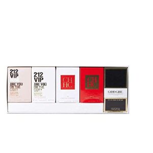 carolina herrera c. herrera l 5pc mini set (ch edt + ch prive + 212 edp + 212 vip rose + good girl)