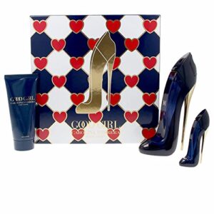 good girl carolina herrera women 2.7oz edp spray, 0.24oz edp spray, 3.4oz body lotion 3 pc gift set