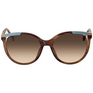 carolina herrera brown gradient cat eye ladies sunglasses she822 06yz 55