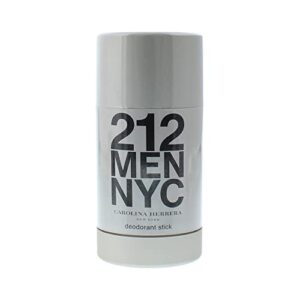 carolina herrera 212 men fragrance for men – refresh skin and neutralize body odor – modern, fresh and masculine scent – energetic freshness with warmth of spices – deodorant stick – 2.1 oz