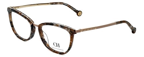 Carolina Herrera Designer Eyeglasses VHE094K-0323 in Brown-Pattern 52mm DEMO LENS