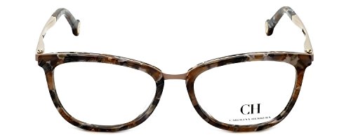 Carolina Herrera Designer Eyeglasses VHE094K-0323 in Brown-Pattern 52mm DEMO LENS