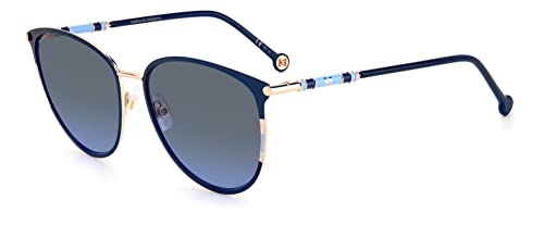 Carolina Herrera Grey Shaded Blue Butterfly Ladies Sunglasses CH 0029/S 0LKS/GB 60