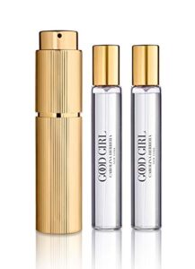 carolina herrera good girl for women 3 piece travel set spray (3 x 20 ml spray), multi color