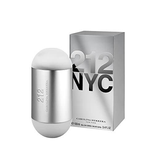 Carolina Herrera 212 Nyc Fragrance For Women - Floral Notes - Sensual And Feminine Scent - Multi-Layered Fragrance Of Zestful Energy Inside - Sandalwood And Bergamont - Edt Spray - 3.4 Oz