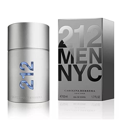 Carolina Herrera 212 Men Fragrance For Men - Timeless Scent - Warm Sandalwood - Fresh Notes - Beautifully Bright Fragrance - Energetic Green With Sensual Peppery Spices - Edt Spray - 1.7 Oz