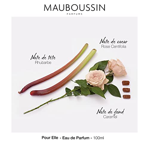 Mauboussin - Pour Elle 100ml (3.3 Fl Oz) - Eau de Parfum for Women - Floral & Fruity Scents