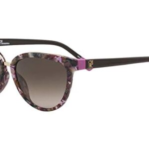 Carolina Herrera Designer Sunglasses SHE688-01GT in Purple Havana 54mm