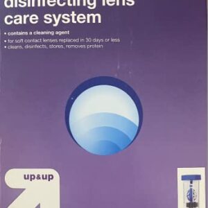 Up&Up Cleaning and Disinfecting Lens Care system 3% Hydrogen Peroxide Solution 2x12 Fl Oz Includes 2 Contact Cases