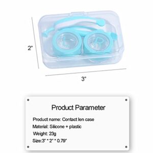 AITIME Contact Lens Applicator, Portable Contact Lenses Case with Contact Lens Remover and Insertion Tool, Eyes Lens Container with Tweezers (Blue)