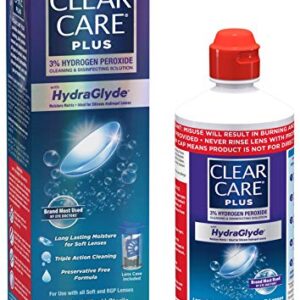 Clear Care Plus Cleaning and Disinfecting Solution with Lens Case, Clear, 12 Fl Oz