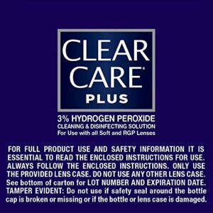 Clear Care Plus Cleaning and Disinfecting Solution with Lens Case, Clear, 12 Fl Oz